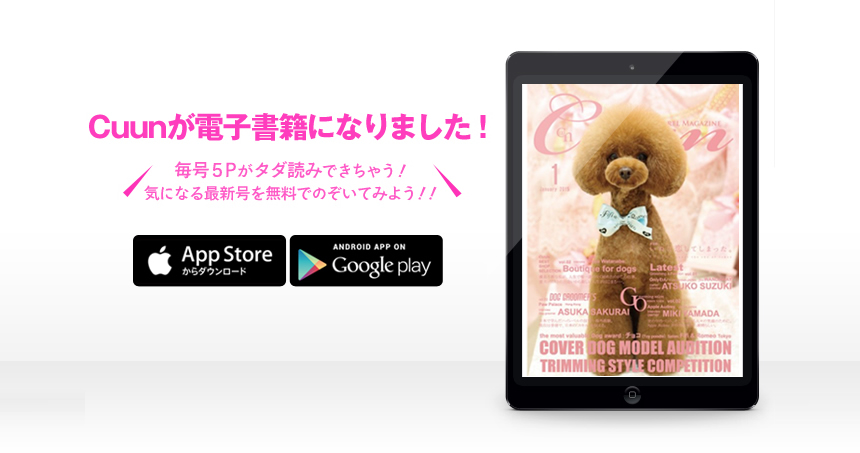 Cuunが電子書籍になりました。｜ラグジュアリードッグ・アパレル情報誌・CUUN（クーン）